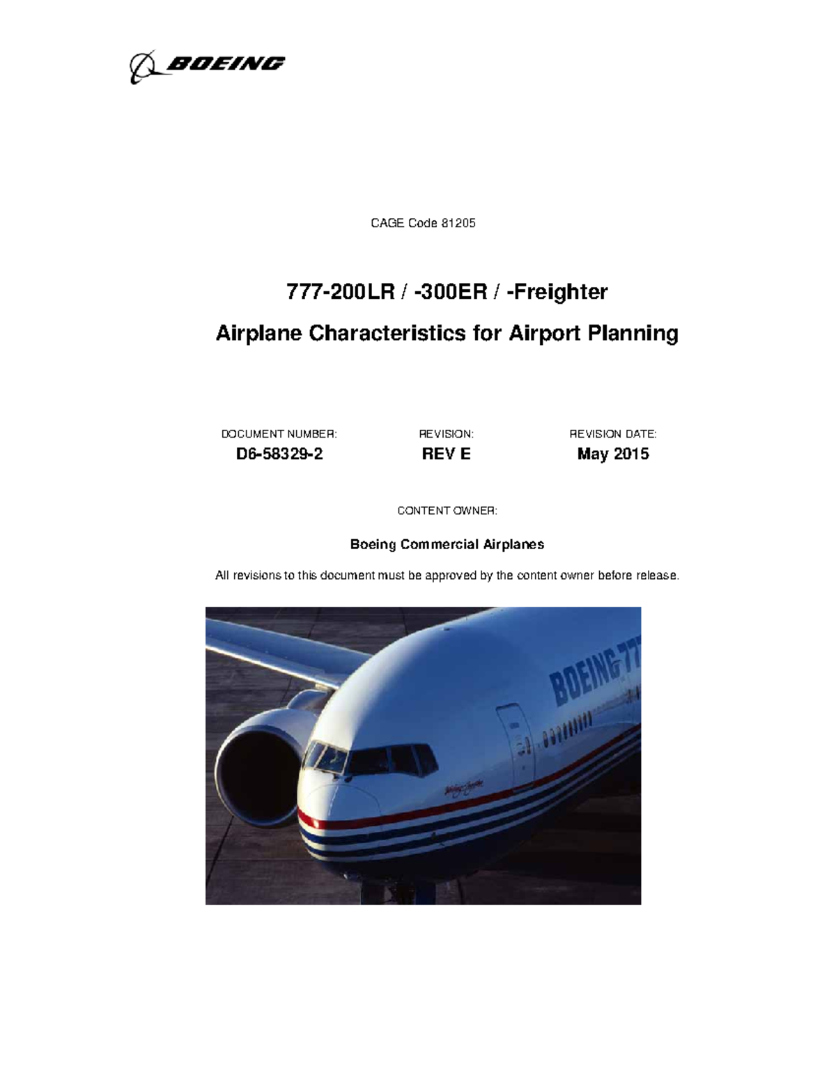Boeing 777-200LR, 777-300ER & Freighter Airport Planning Guide - Studocu