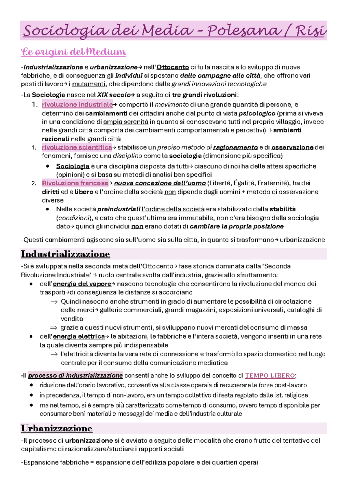Sociologia dei Media - Appunti Lezione Integrati al Libro (P. 30) - Studocu