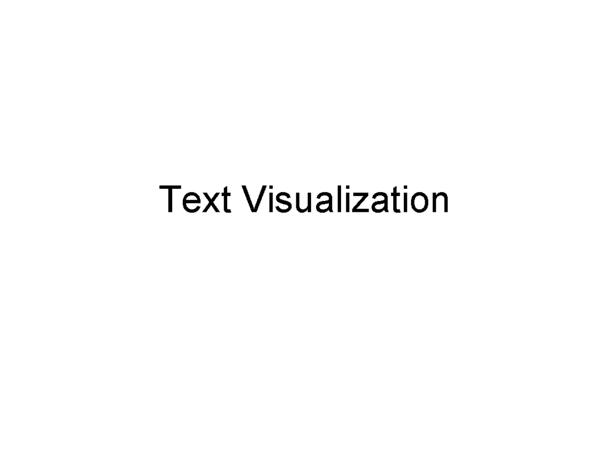 Module 5: Text Visualization Techniques and Concepts - Studocu