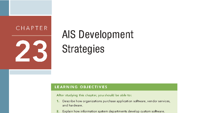 CHAPTER 23 AIS Development Strategies: Key Concepts and Case Studies ...