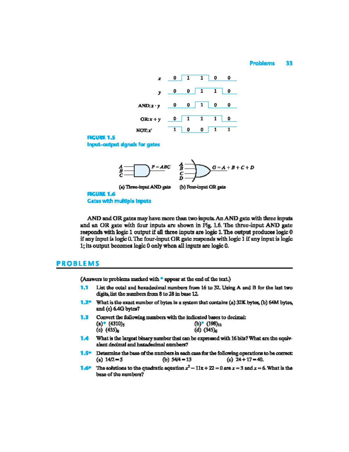 Ch1 Problems on Digital Systems and Binary Numbers - Studocu