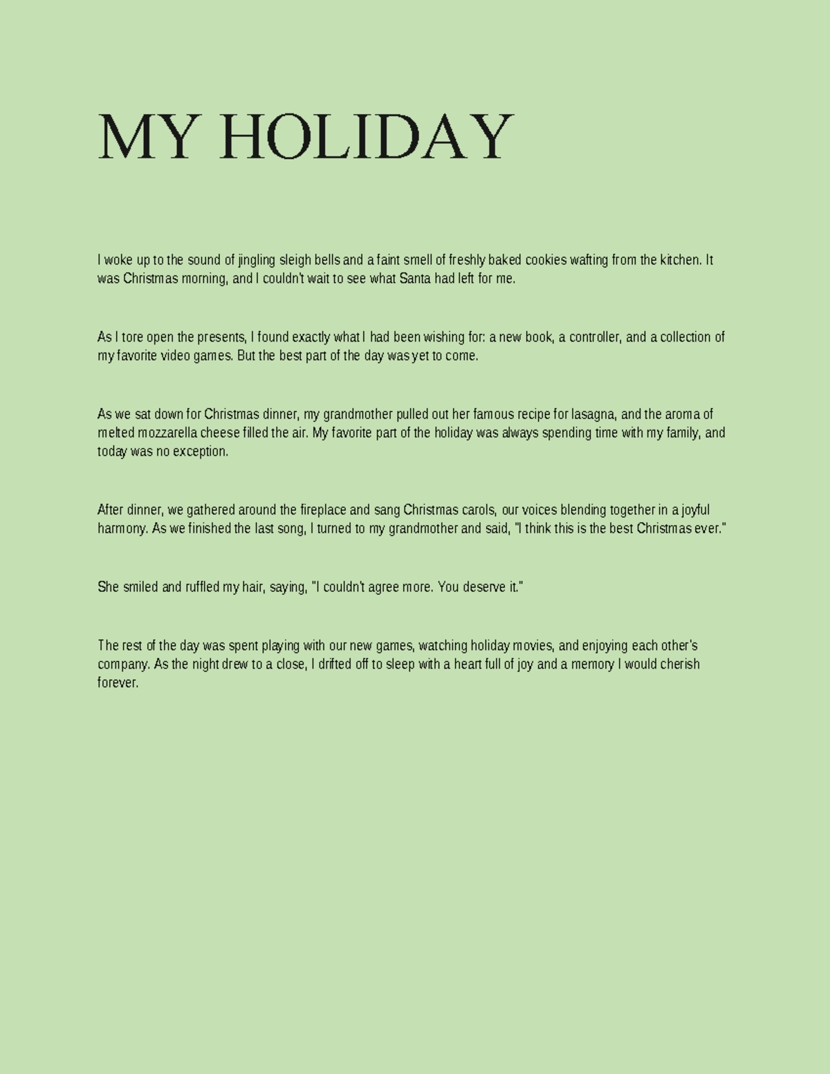 MY Holiday Memories: A Joyous Christmas Celebration - Studocu
