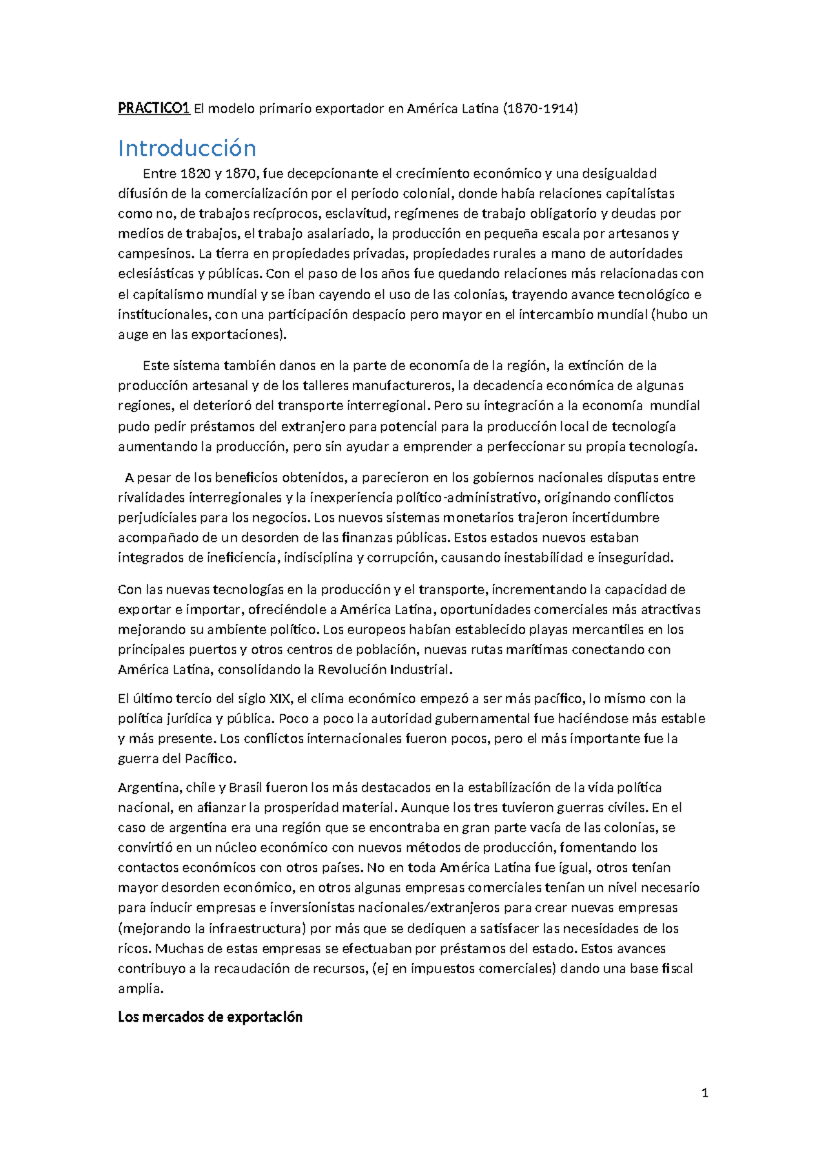 Final historia 2 2 - ,,, - PRACTICO1 El modelo primario exportador en ...