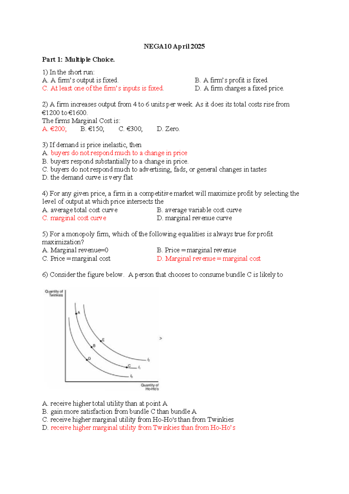 NEGA10 April 2025: Multiple Choice & Short Answer Exam Solutions - Studocu