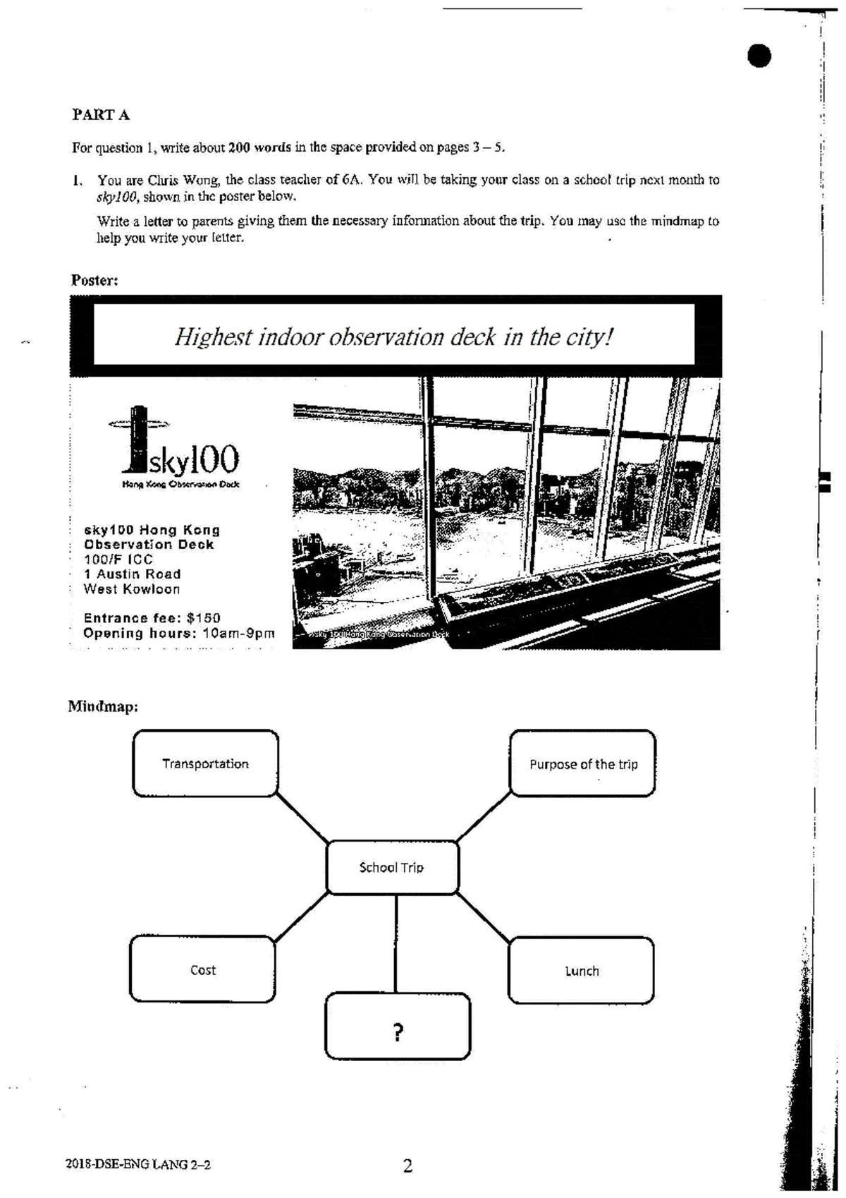 LANG 2: Letter to Parents about School Trip to Sky100 - Studocu