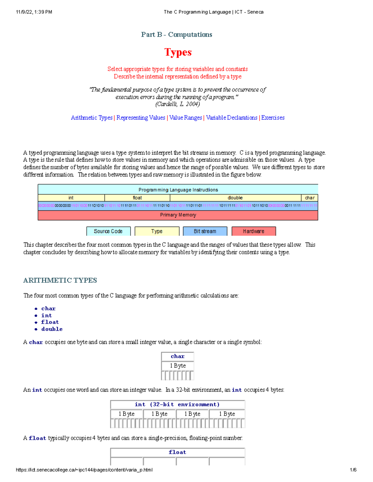 The C Programming Language ICT - Types - Part B - Computations Types ...
