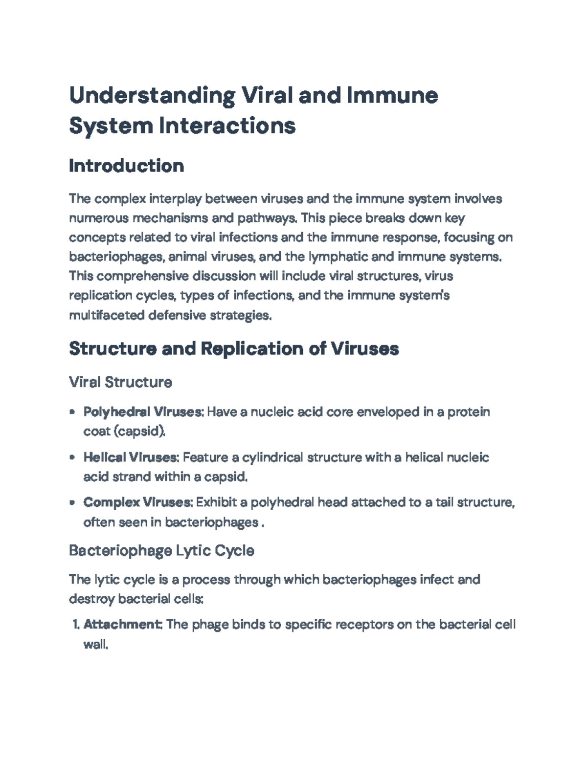 Understanding Viral Structures and Immune System Responses – BIOL 101 ...