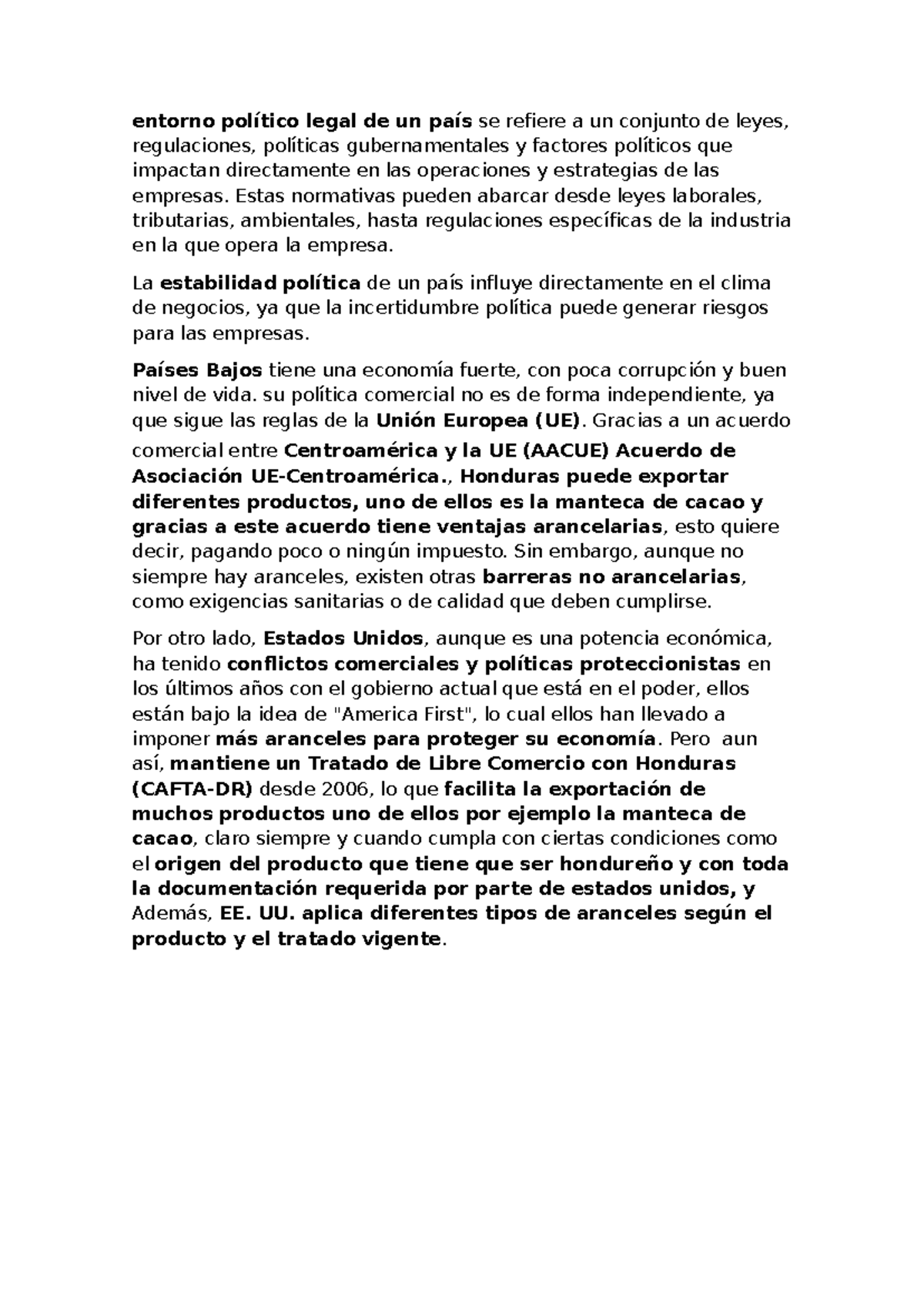 Entorno Político-Legal y Comercio Internacional: Tarea 1 - Expo ...