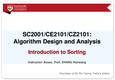 SC2001 - NTU - Algorithm Design and Analysis - Studocu
