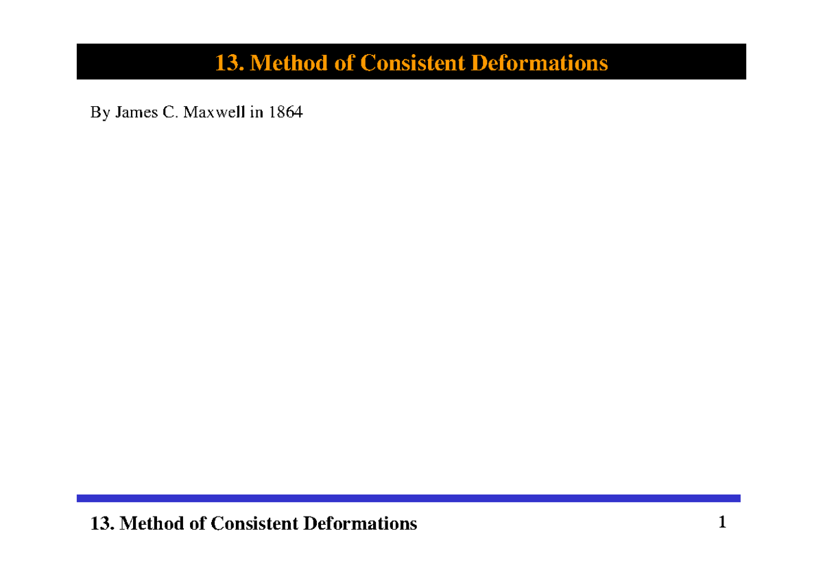 Method of Consistent Deformations: Lecture Notes on Structures - Studocu