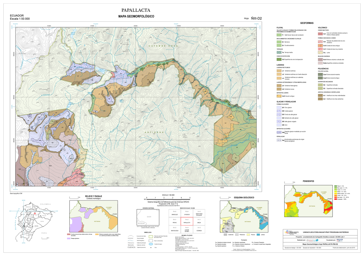 Mapa Geomorfológico de Papallacta Gf5 Ar2 4451 - Estudio Detallado ...
