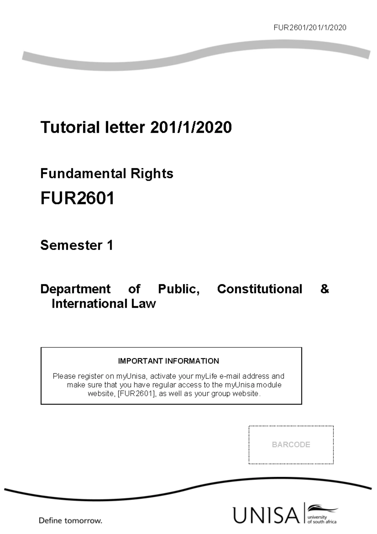 FUR2601 FINAL EXAM PACK: Human Rights and Legal Principles Overview ...