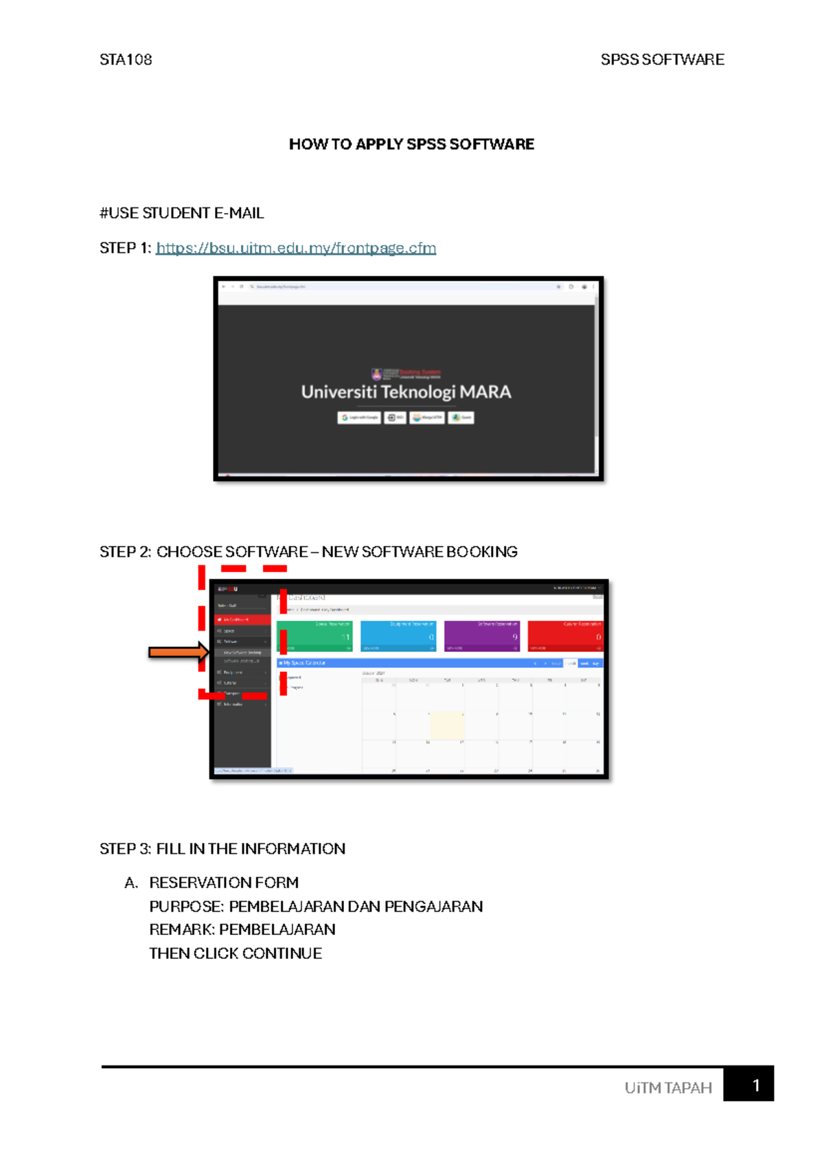 CARA Apply Software SPSS DI BSU Ui TM - Statistics - STA108 SPSS ...