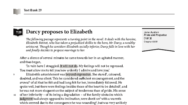 TB29 Final Exam: Darcy's Proposal to Elizabeth in Pride and Prejudice ...