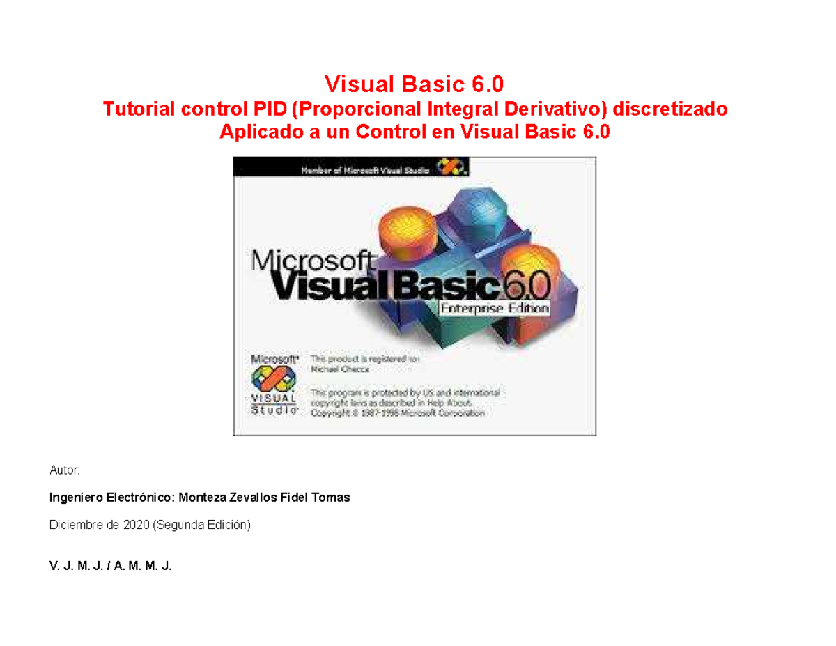 Tutorial PID Discreto en Visual Basic 6.0 - Control y Aplicaciones ...