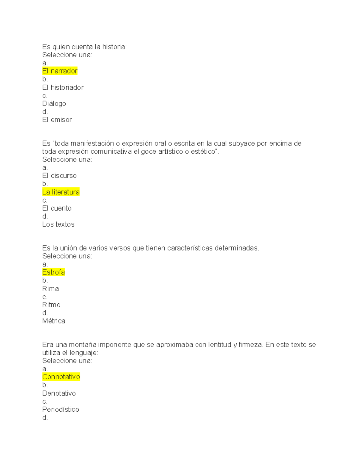 Examen Final de Español 2: Preguntas y Respuestas - Studocu