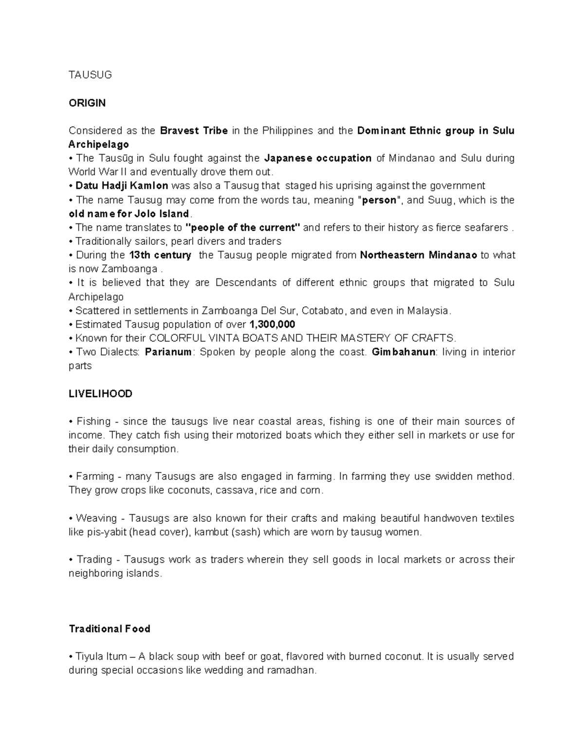 Tausug Culture: Origins, Livelihood, and Traditions - Ethnic Insights ...