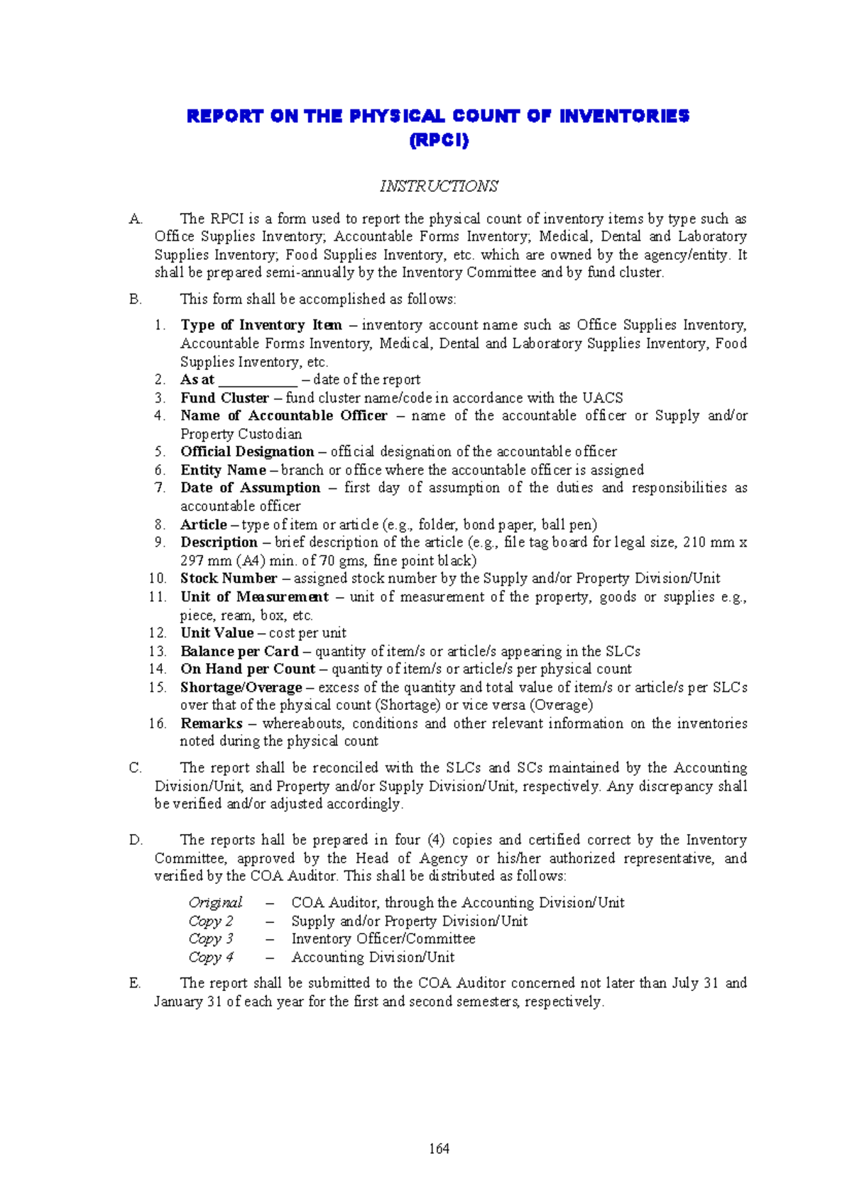 RPCI Inventory Physical Count Report Instructions: A Complete Guide ...