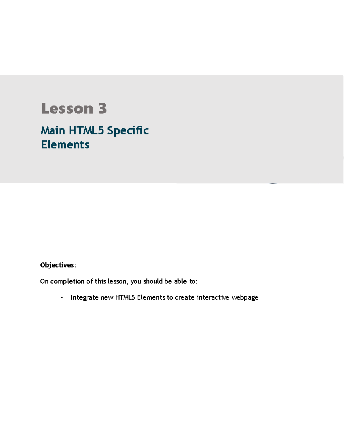 Introduction To Computing Module Three Lesson Three Objectives On Completion Of This Lesson