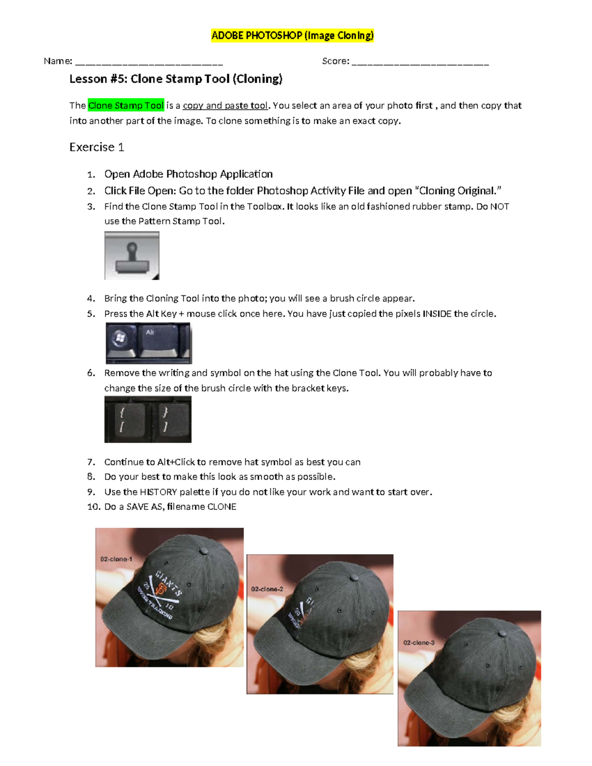 Adobe Photoshop Lesson #5: Cloning with Clone Stamp Tool - Studocu