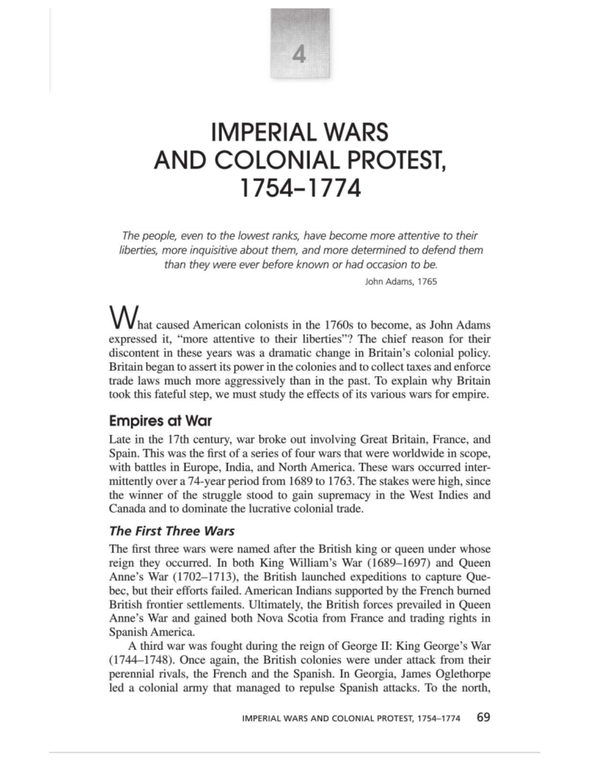 APUSH Chapter 4: Imperial Wars & Colonial Protest (French & Indian War ...