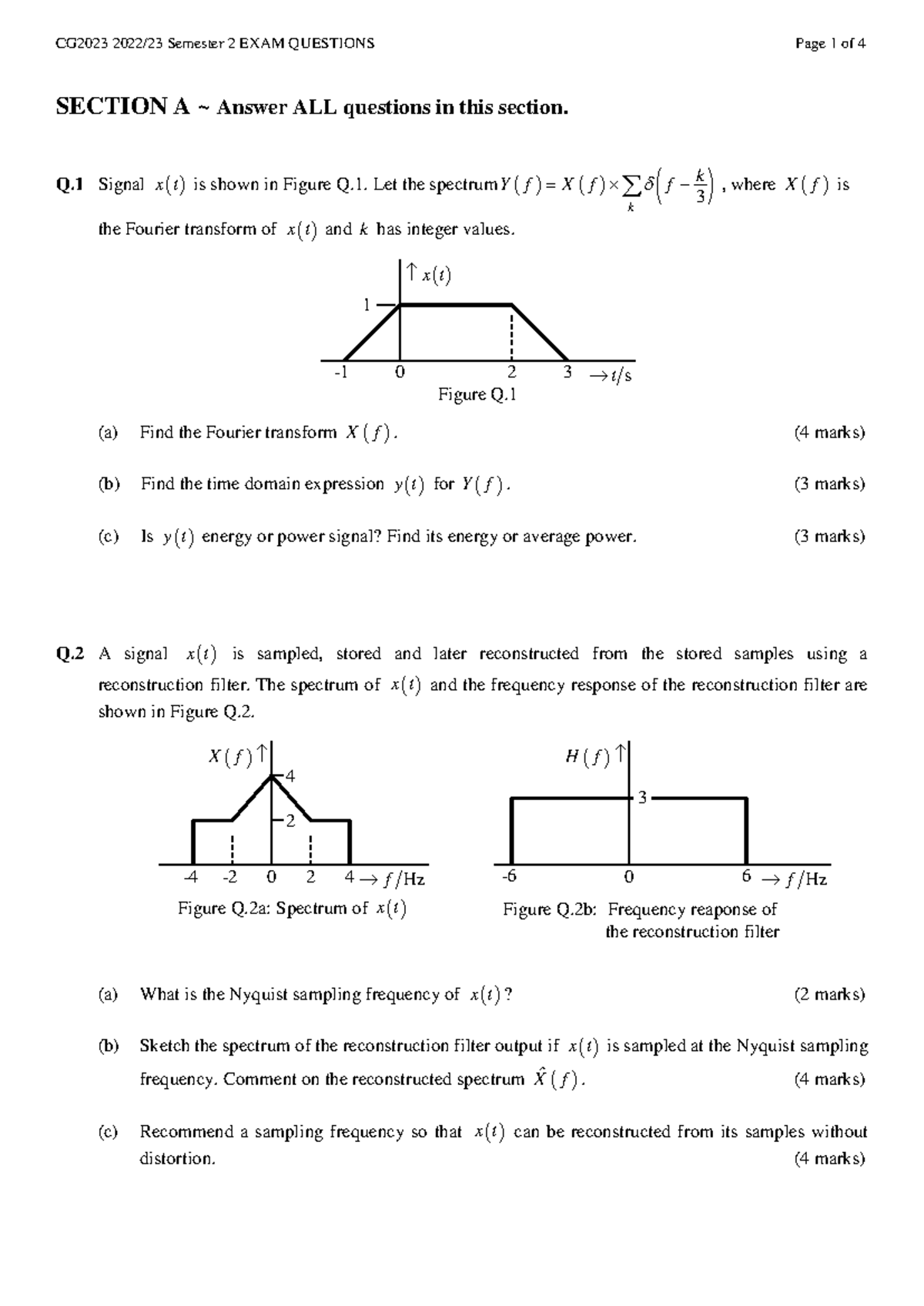 CG2023 Semester 2 Exam Practice Paper - Questions and Solutions - Studocu