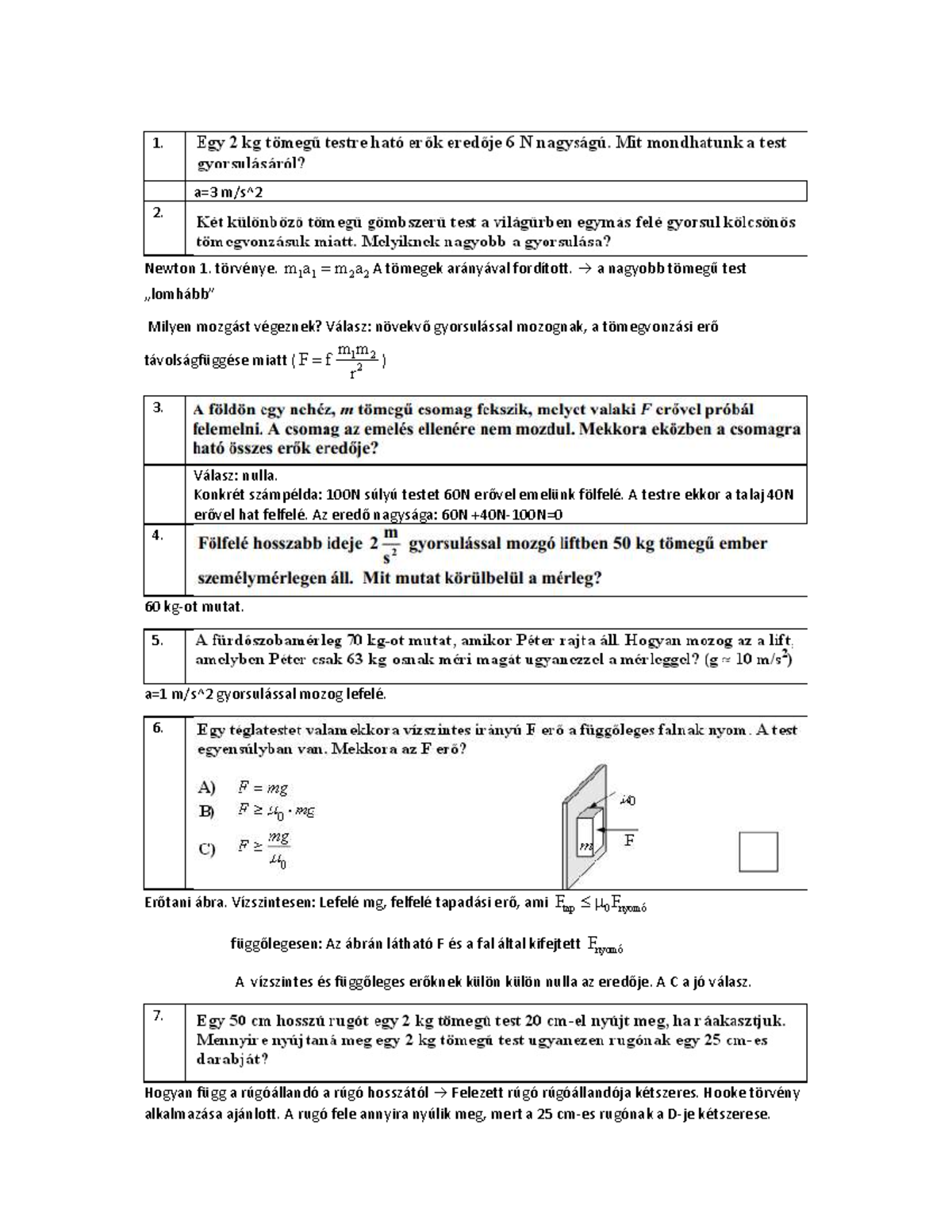 2 din megoldasokkal - EEEEEEEEEEEEEEEEEEEEEEEEEE - a=3 m/s^ 2. Newton 1 ...