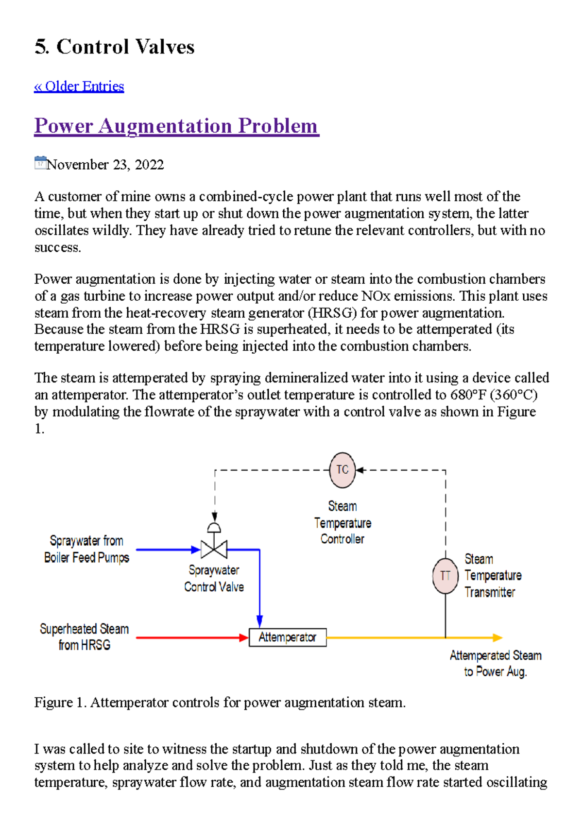 5. Control Valves: Power Augmentation System Analysis and Solutions ...