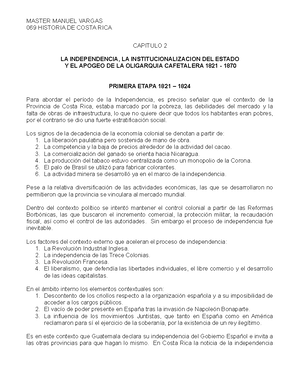 [Solved] Resumen segunda etapa 1824 1838 costa rica - Historia de Costa ...