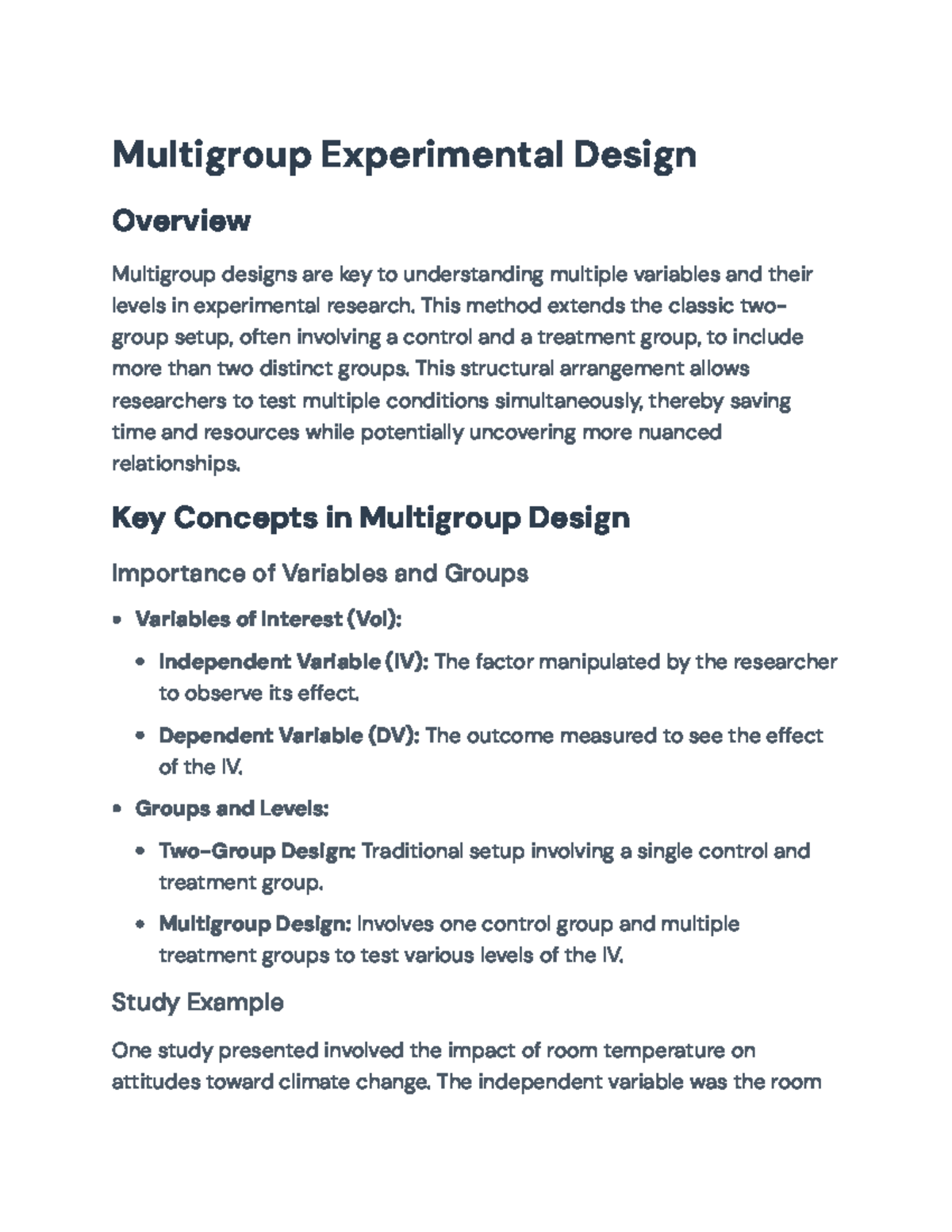 Multigroup Experimental Design: Insights and Applications in Research ...