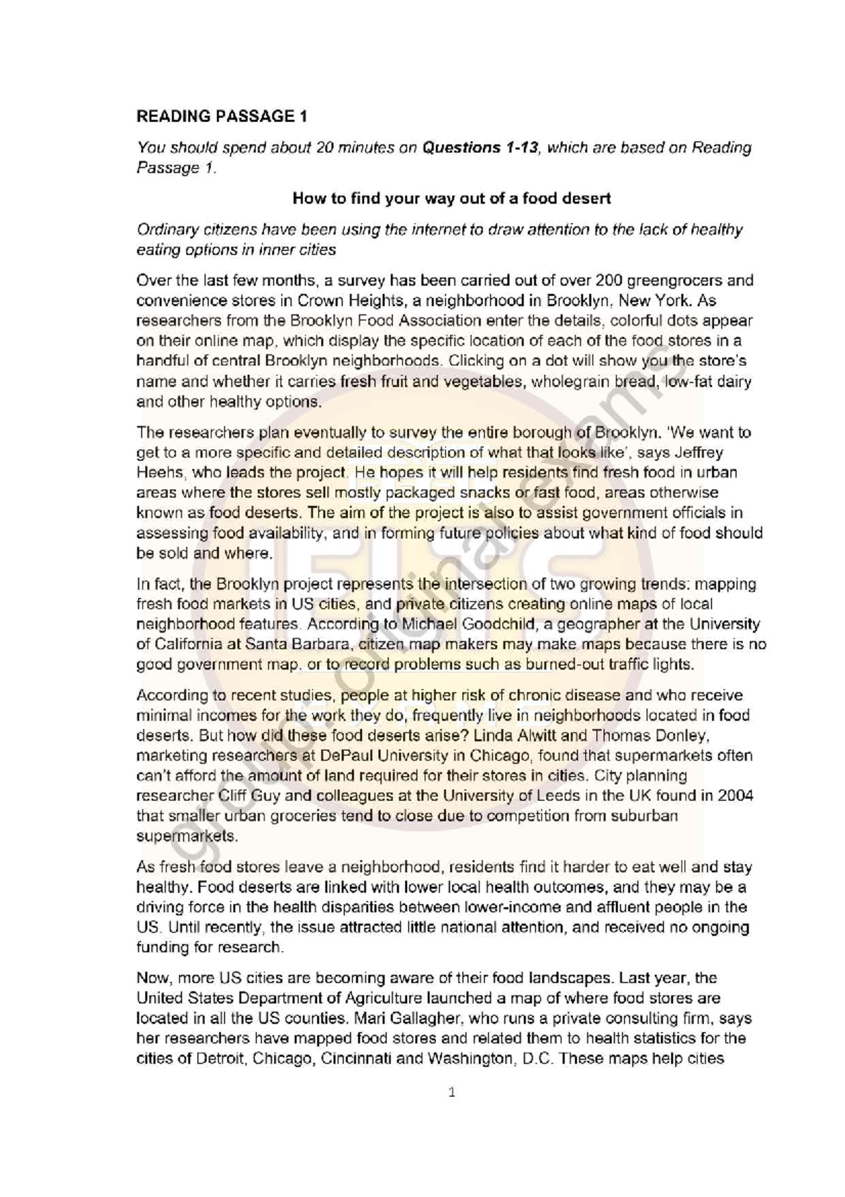 Test 7 - IELTS Reading Passage Analysis and Questions - Studocu