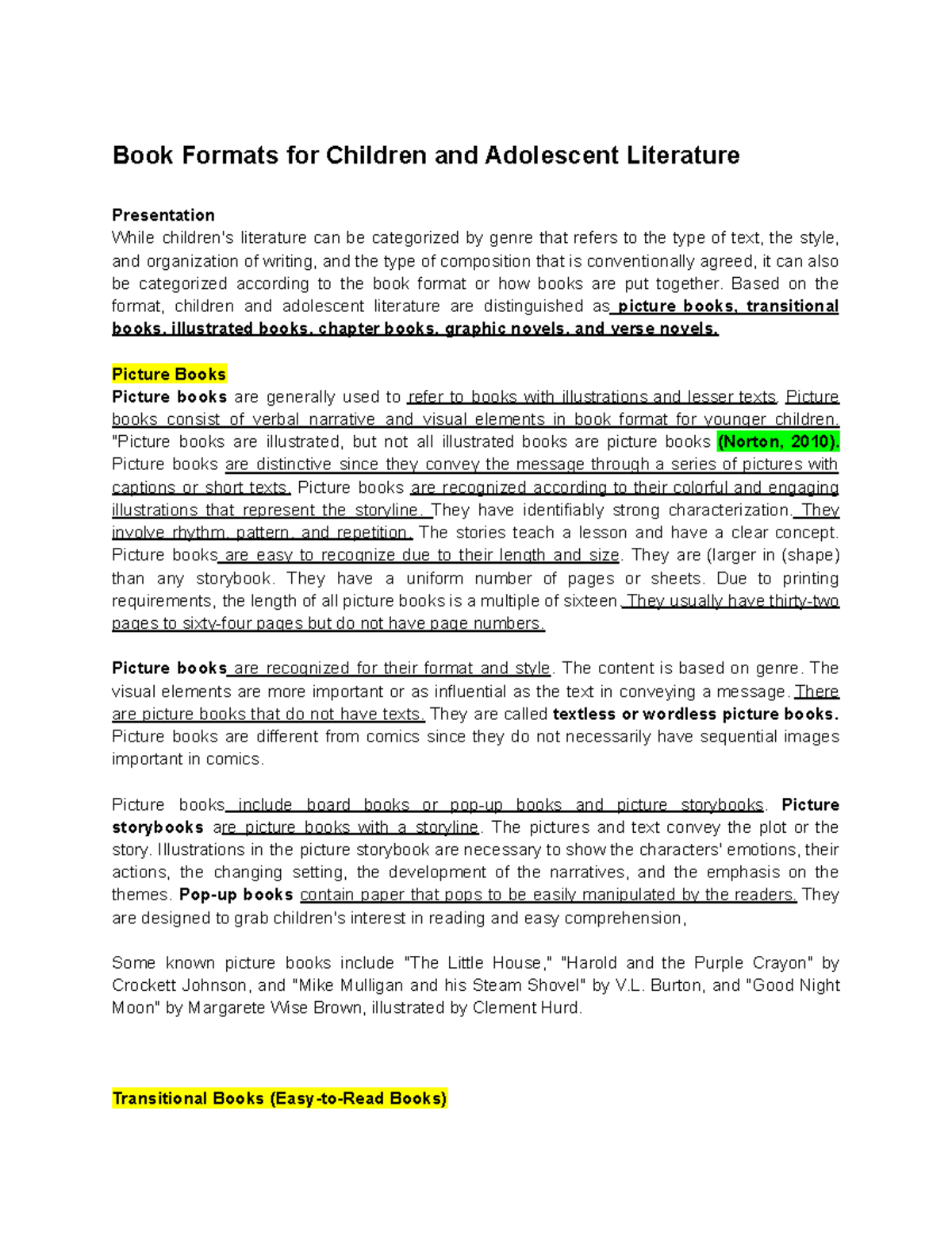 Book Formats for Children's and Adolescent Literature: An Overview ...