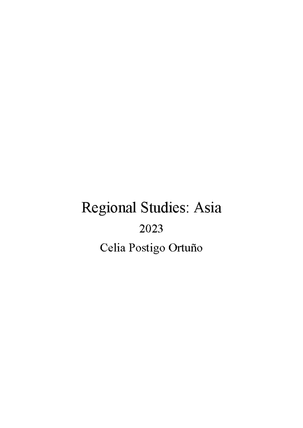 Apuntes Asia Prof. Mario Areu - Examen Regional 2023 - Studocu