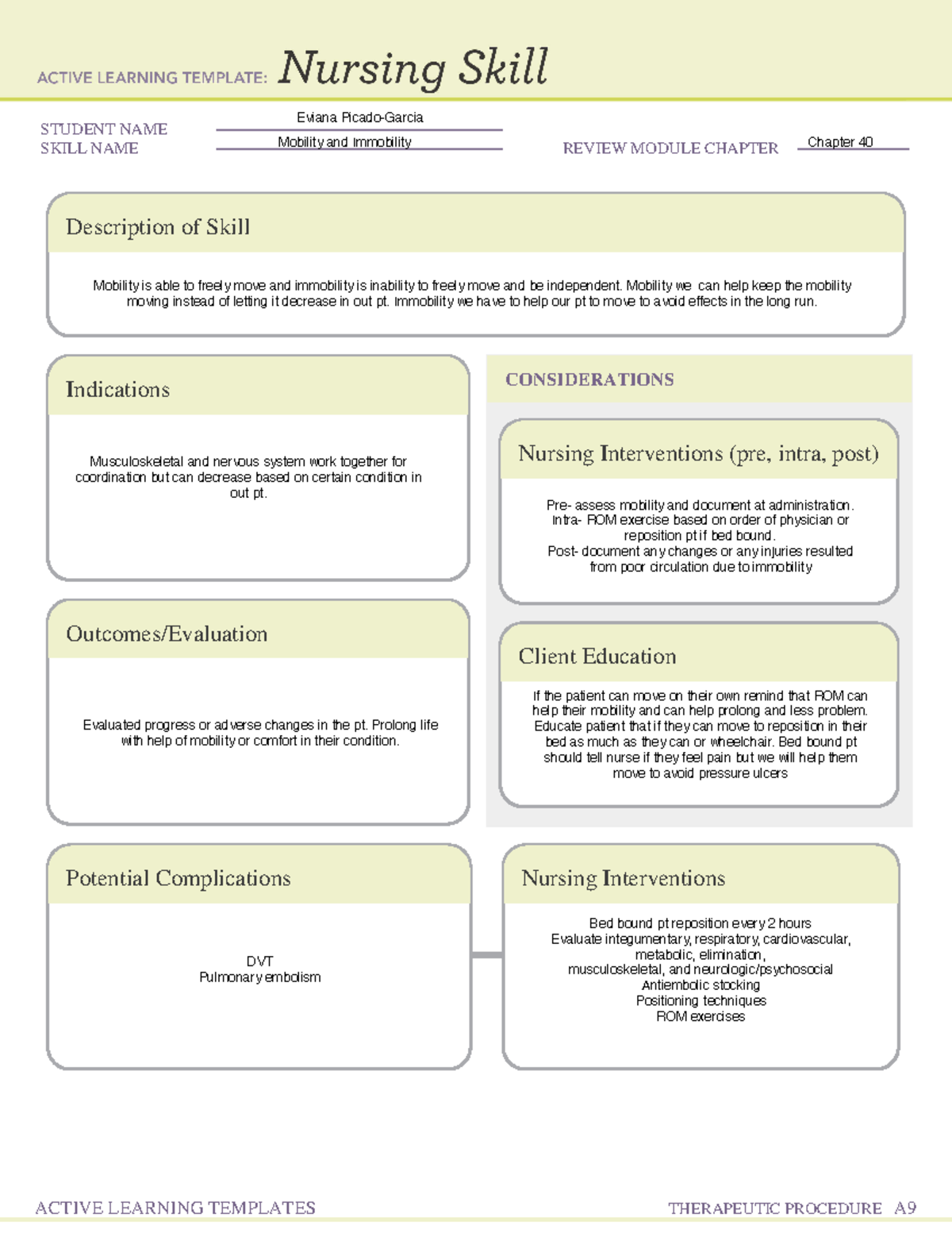 Chapter 40 Nursing Skills Review and Interventions Guide - Studocu