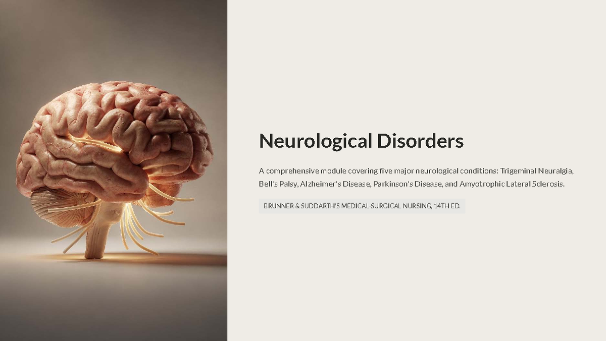 Neurological Disorders: Key Insights on Major Conditions (BRUNNER ...