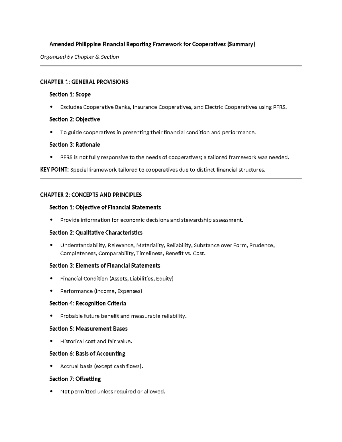 Amended Philippine Financial Reporting Framework for Cooperatives ...