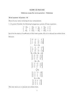 [Solved] Find all solutions to the following system of linear equations - Linear Algebra I ...