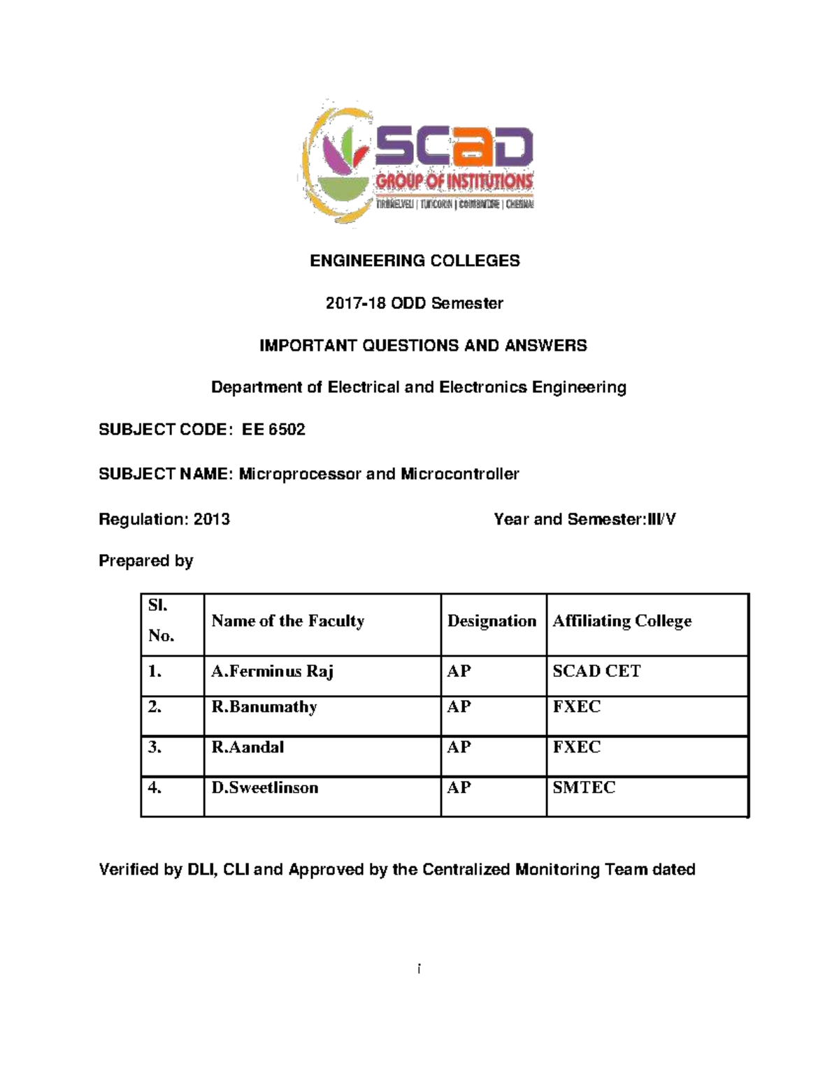 EE 6502 Microprocessor & Microcontroller: Important Q&A for Odd Sem ...
