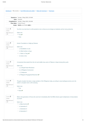 Euthenics SOURCE 1 - Finals Quiz 2 /This is a written reprimand for violation of specified - Studocu