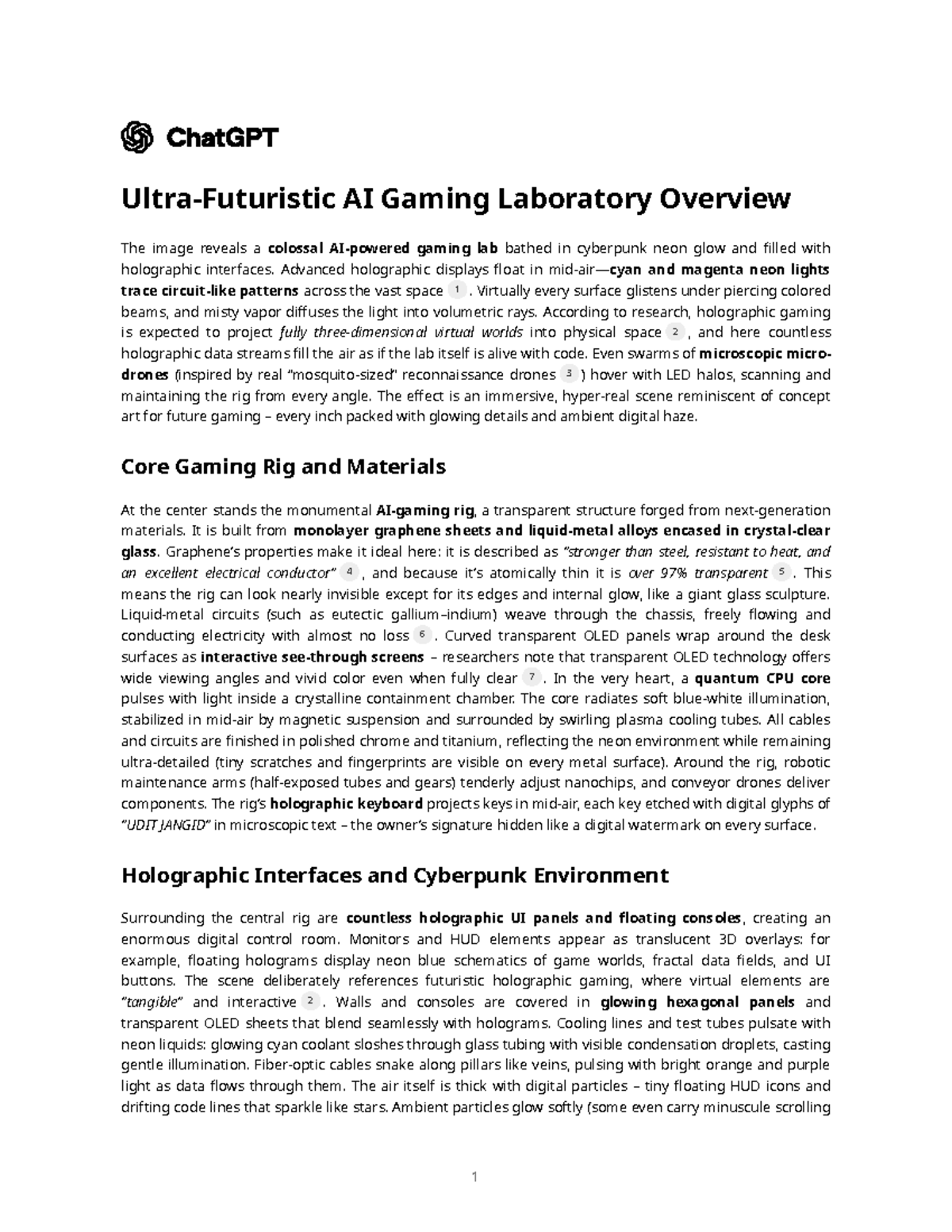 Ultra-Futuristic AI Gaming Lab Overview: Holographic Innovations and ...