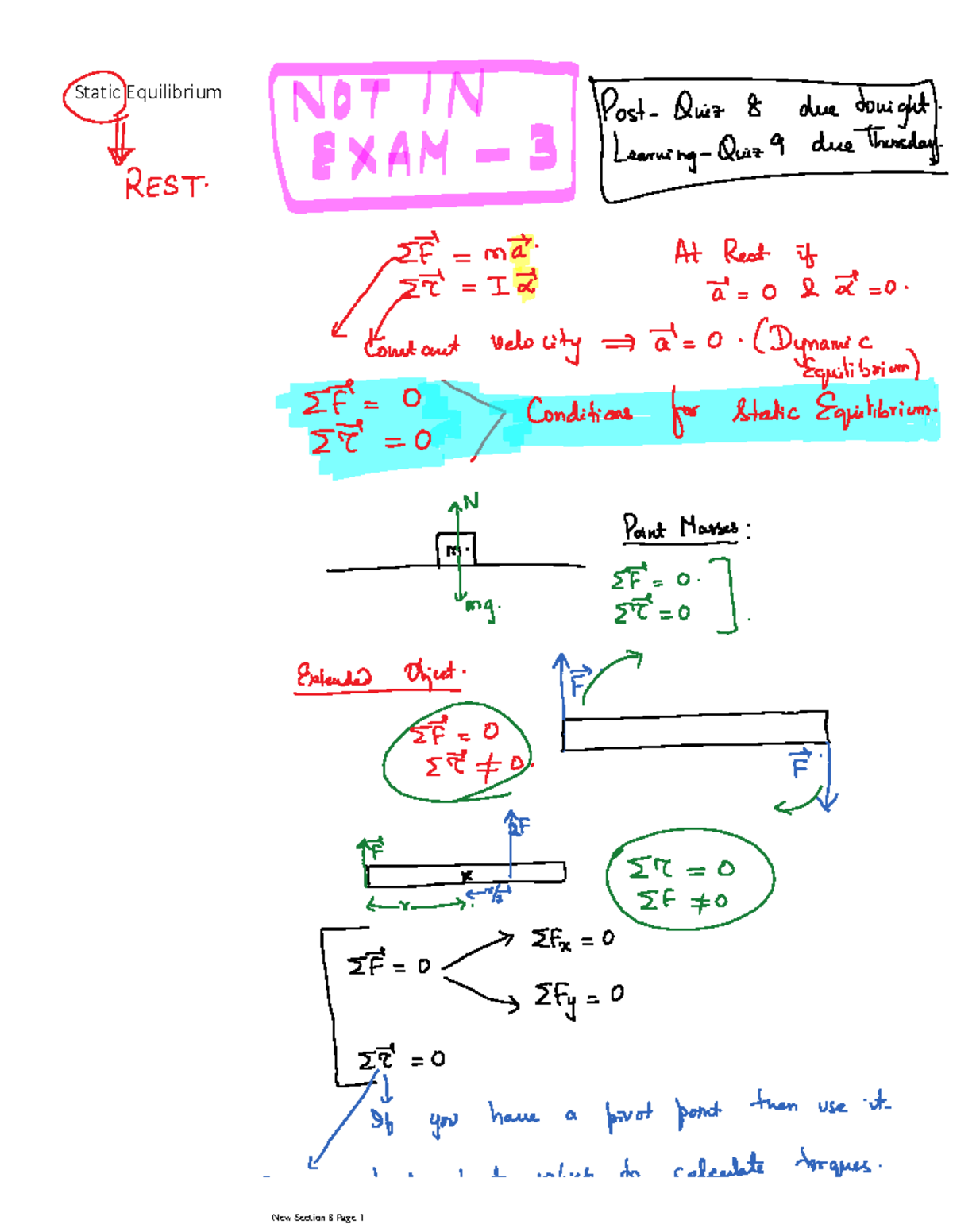 Static equilibrium - lecture material - Static Equilibrium Two people ...