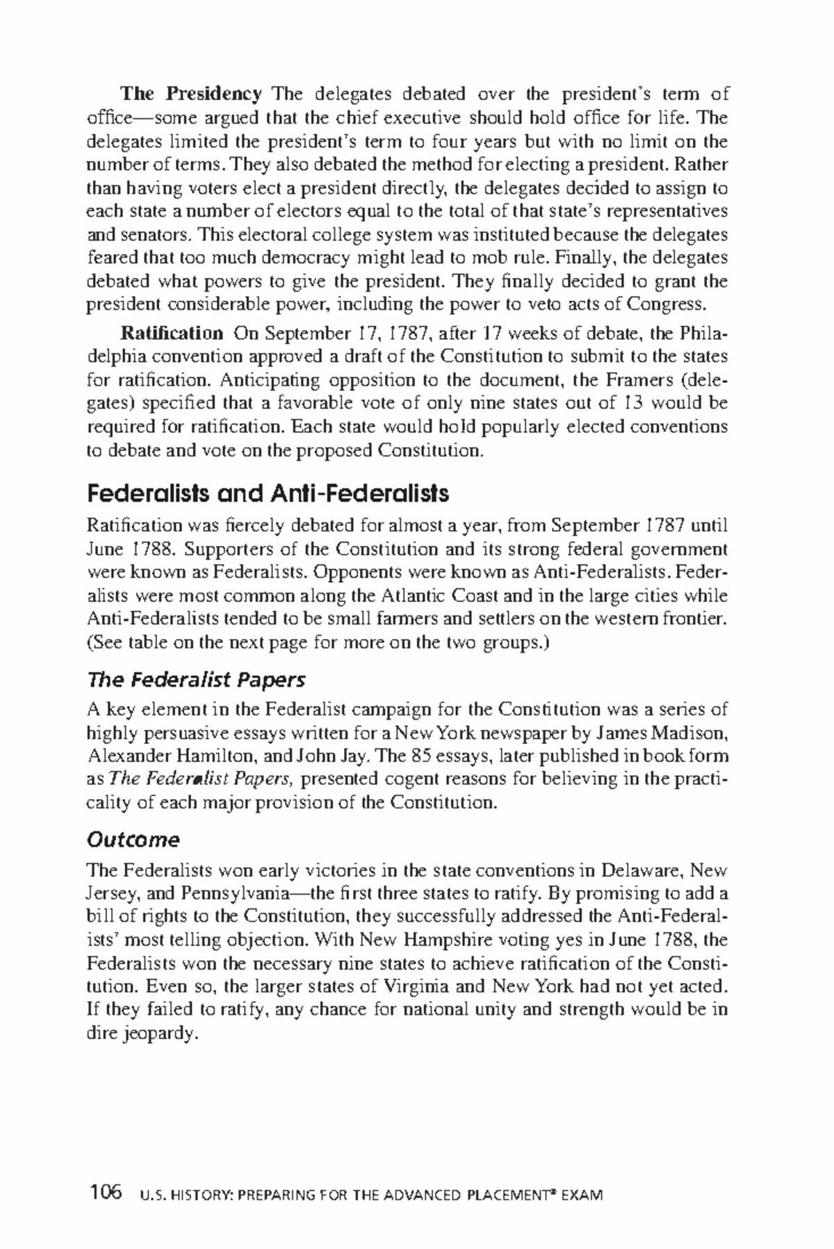 The Constitution and Political Parties: A Study Guide (U.S. History AP ...