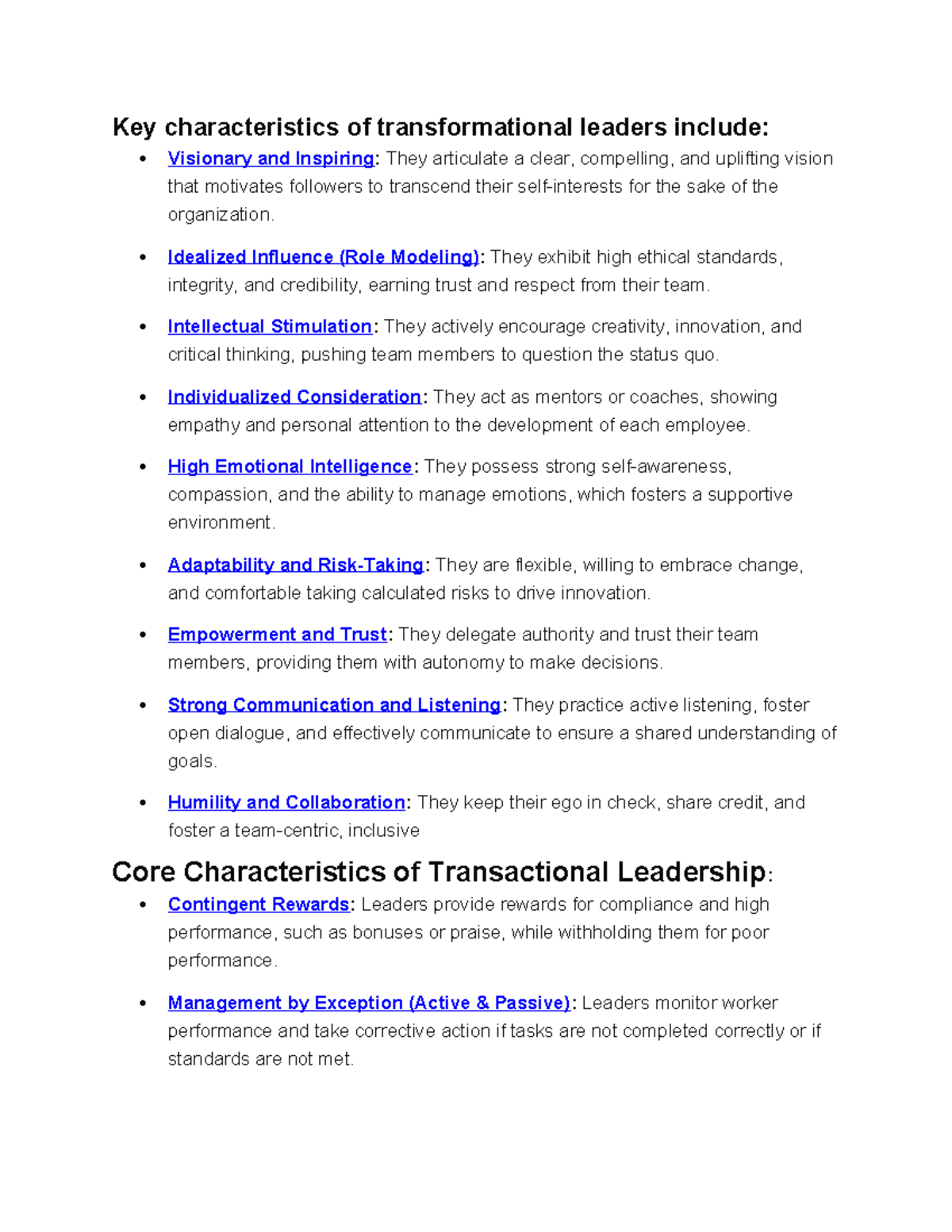 Key Leadership Styles And Their Impact On Organizational Performance