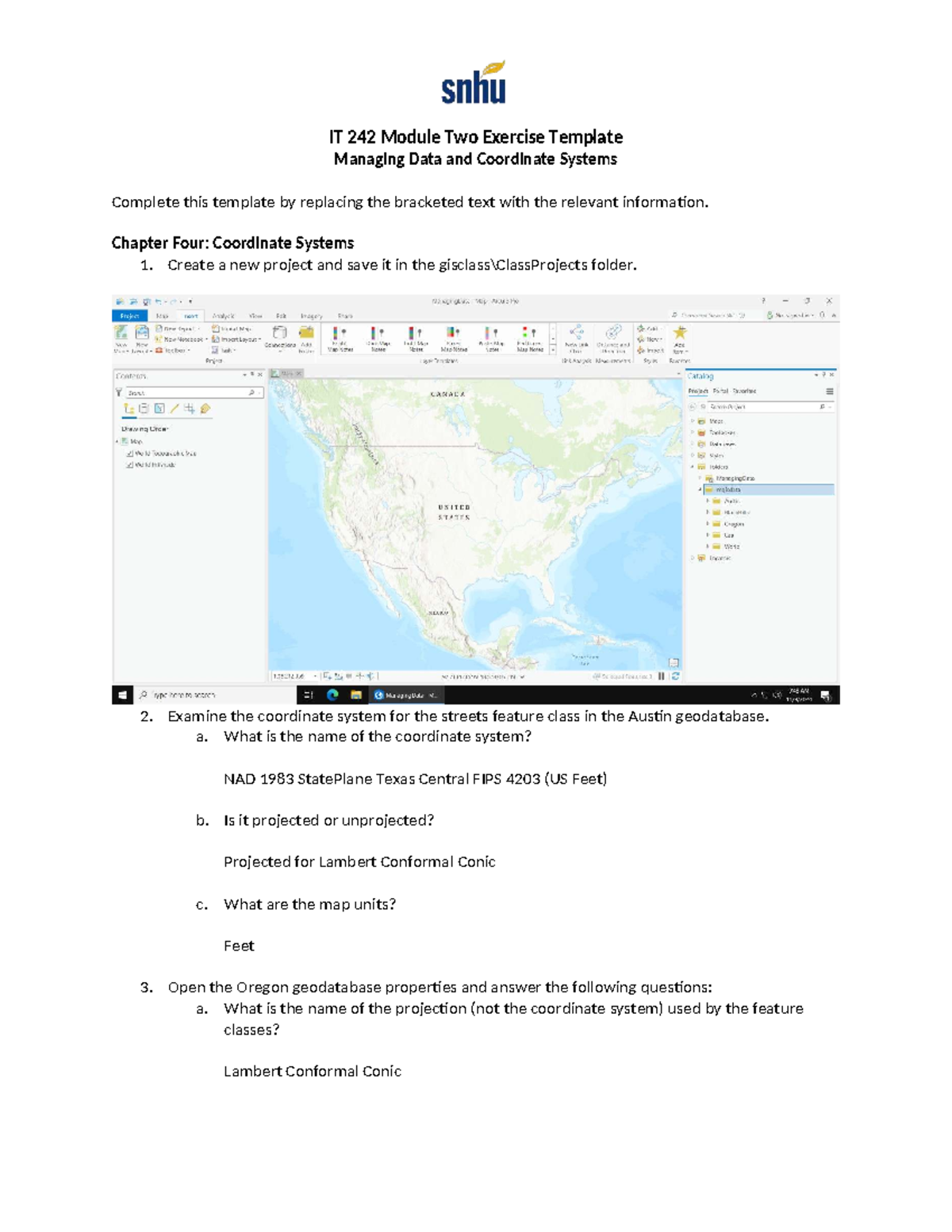 IT 242 Module Two Exercise DONE - Chapter Four: Coordinate Systems ...