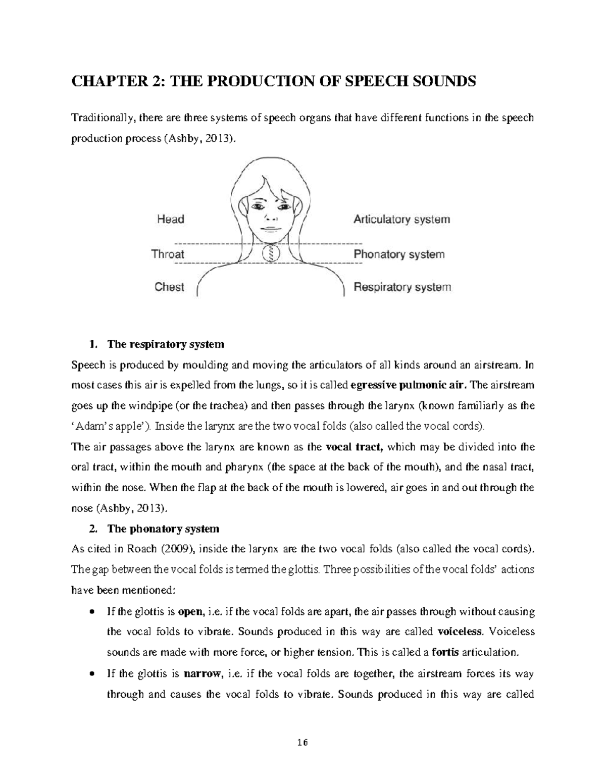 Phono 101: Chapter 2 - The Production of Speech Sounds Notes - Studocu