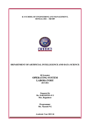 2022 Scheme OS Important Questions 3RD SEM - operating system - Studocu