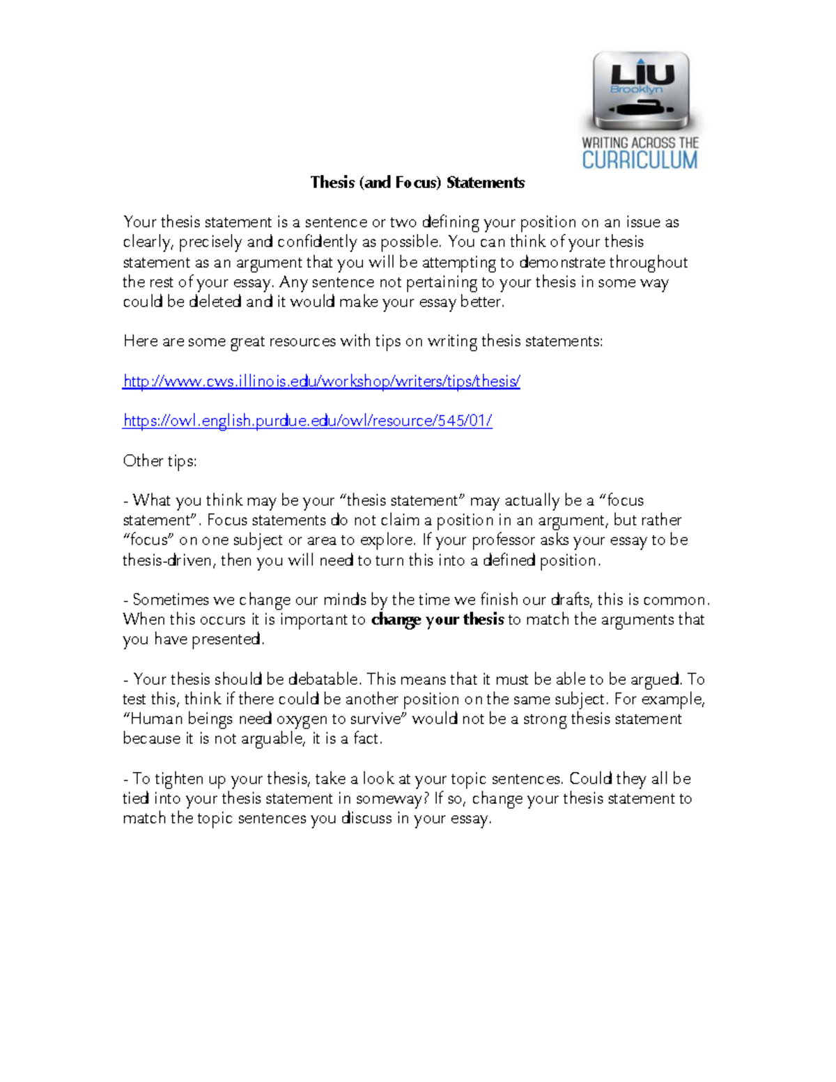 Thesis Statements: Crafting Strong Arguments for Essays - Studeersnel