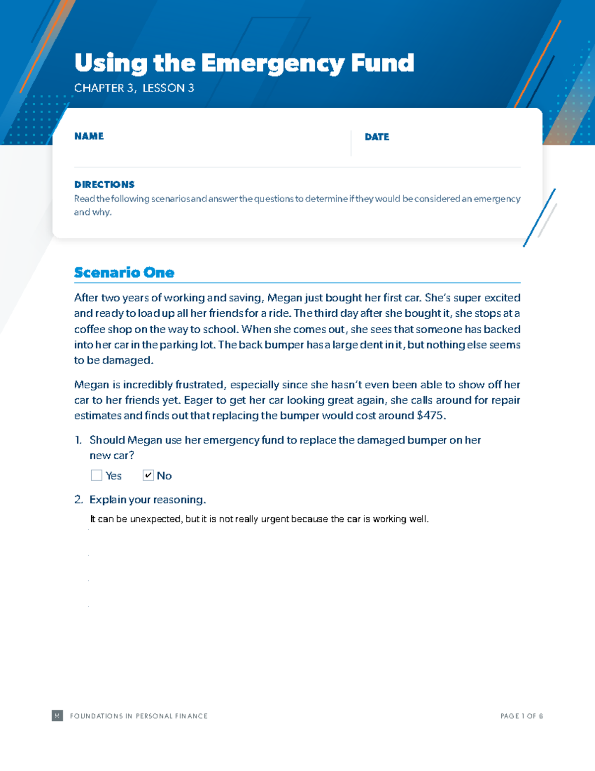 Fund - Homework: Evaluating Emergency Situations in Finance - Studocu