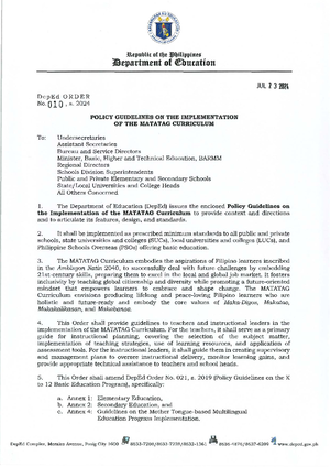 Cm TLE 7 Q2 - Technology and livelihood education curriculum map - Studocu