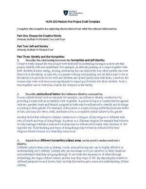 HUM102 Assignment 5 - Describe the relationship between the humanities ...